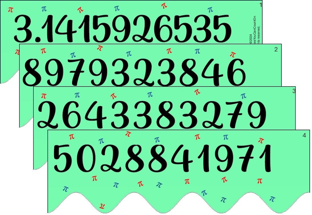 Pi Bulletin Board Border Math Classroom Decorations Printable Green - Etsy