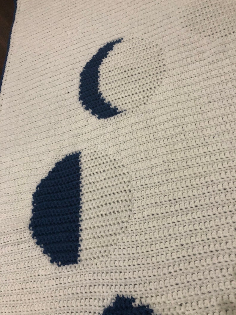 Phases of the Moon Crochet Blanket Pattern - Etsy