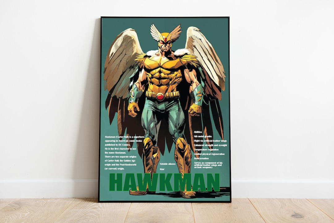 Hawkman Poster, Comic Poster, Room Decor for Children, Room Decor ...