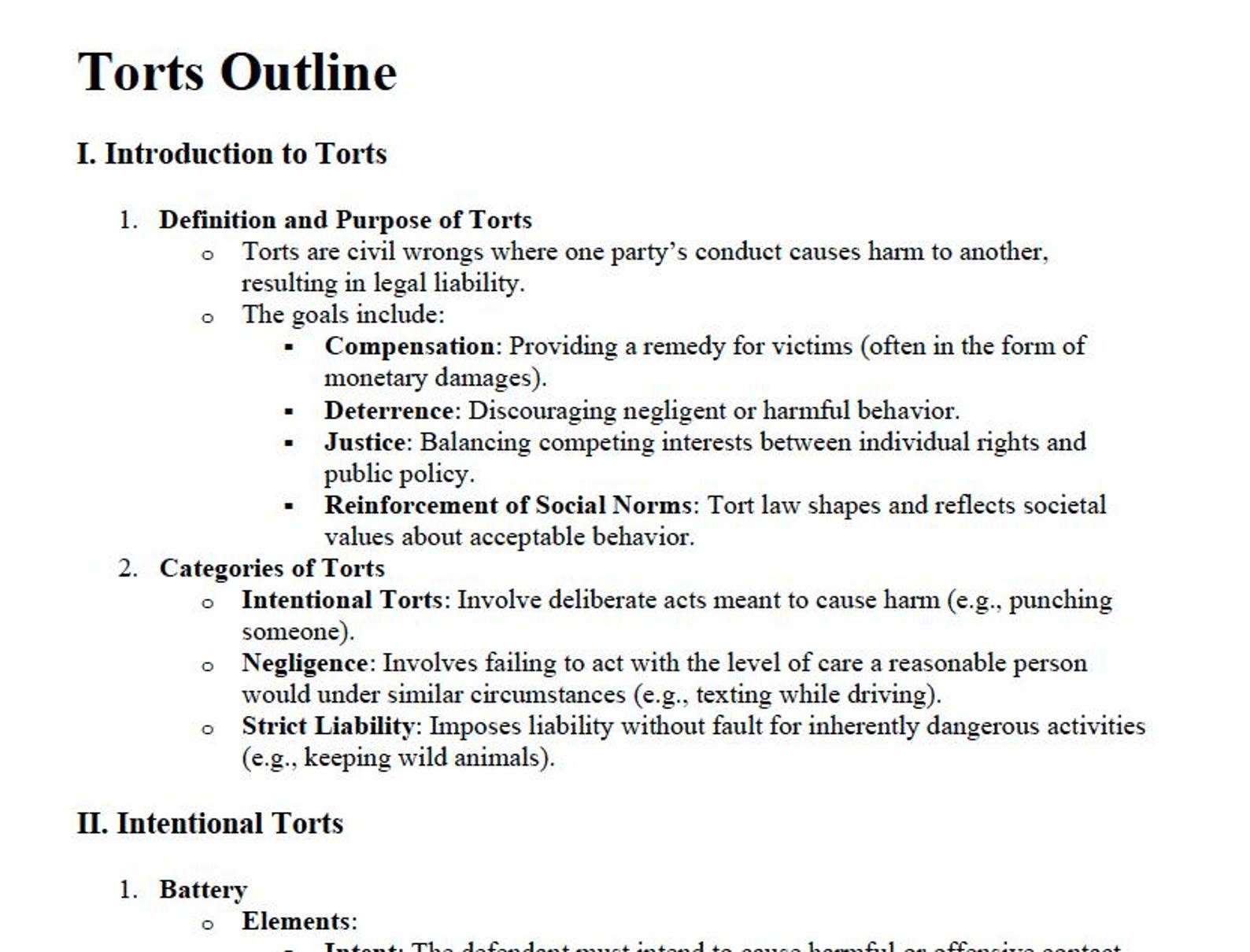 The ULTIMATE 1L OUTLINE BUNDLE! Includes: Contracts, Property, Torts ...