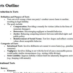 The ULTIMATE 1L OUTLINE BUNDLE! Includes: Contracts, Property, Torts ...