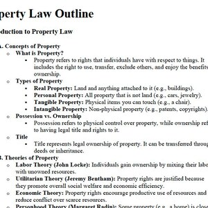 The ULTIMATE 1L OUTLINE BUNDLE! Includes: Contracts, Property, Torts ...