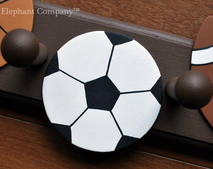 5 Peg Sports Themed Peg Rack - Etsy