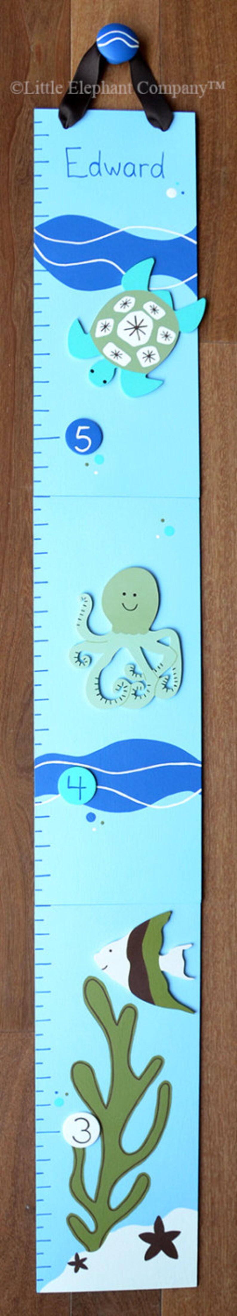 Sea Babies Wooden Growth Chart handpainted FREE nail cover | Etsy
