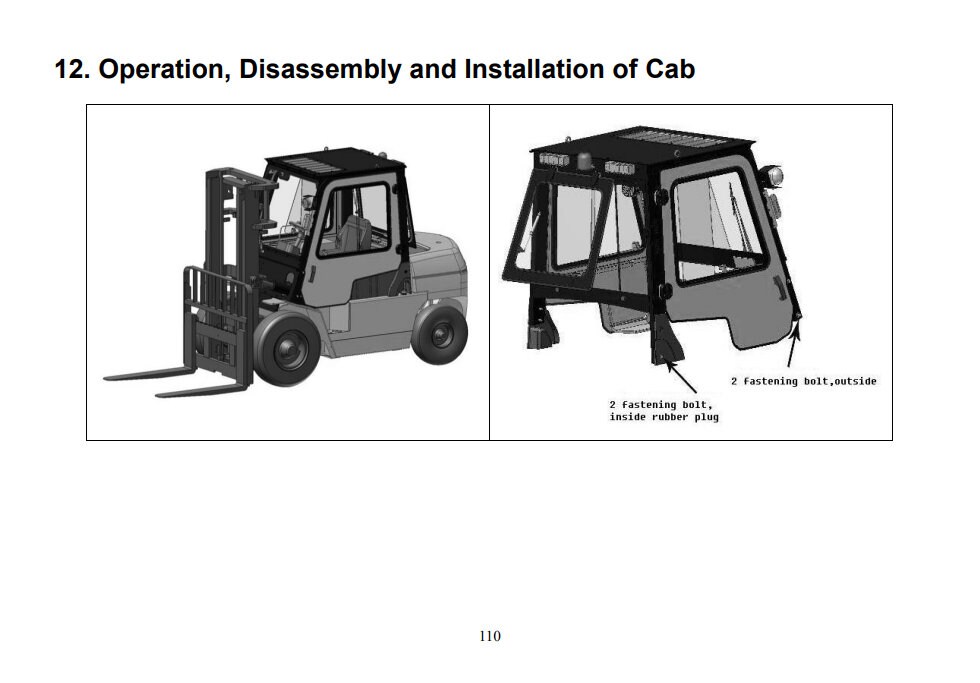 UTILEV Forklift UT15P UT18P UT20P UT25P UT30P UT35P Operating and ...