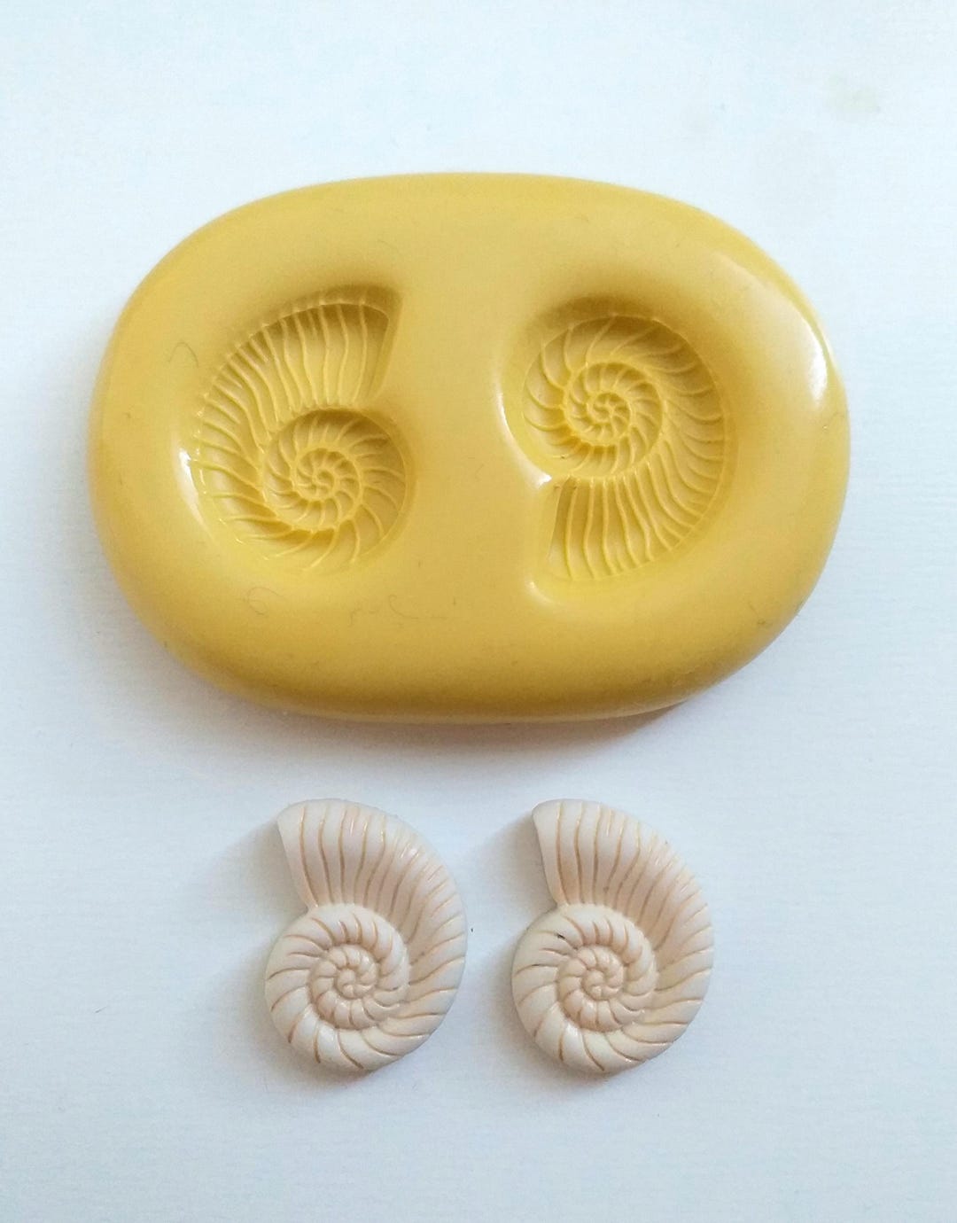 AMMONITE Mould 19 Mm Fossil Shell Food Safe Polymer Clay Cake Decorate ...
