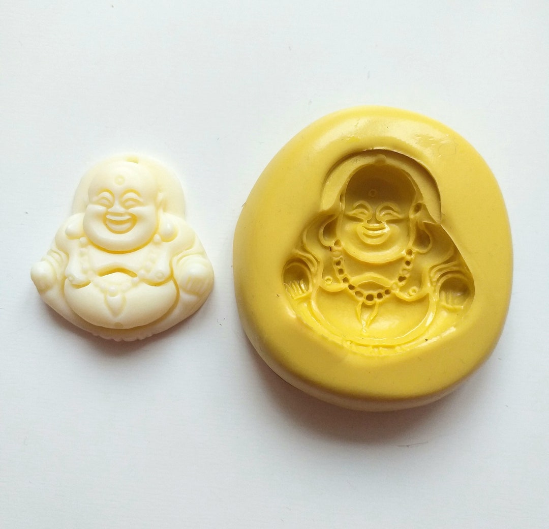 Sitting Buddha Mould 34 Mm Food Safe Flexible Polymer Clay Spiritual ...