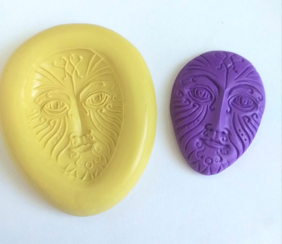 Tribal Mask Mould - 44 Mm Food Safe Polymer Clay Cake Decorate ...
