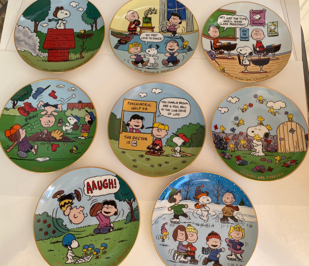 Peanuts Magical Moments Collector Plate Set of 8 by Danbury Mint - Etsy