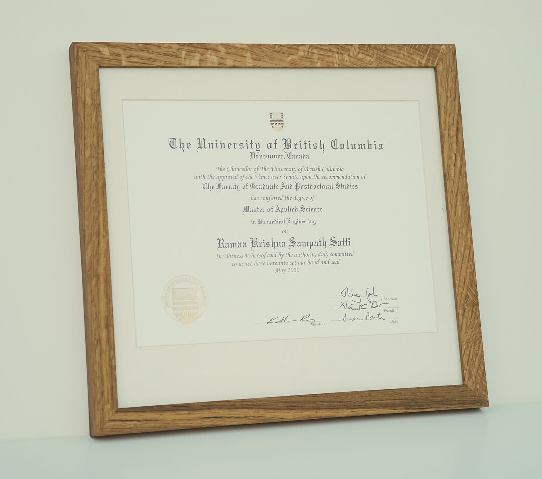 Custom Handmade Hardwood Frame for Diploma Certificate - Etsy