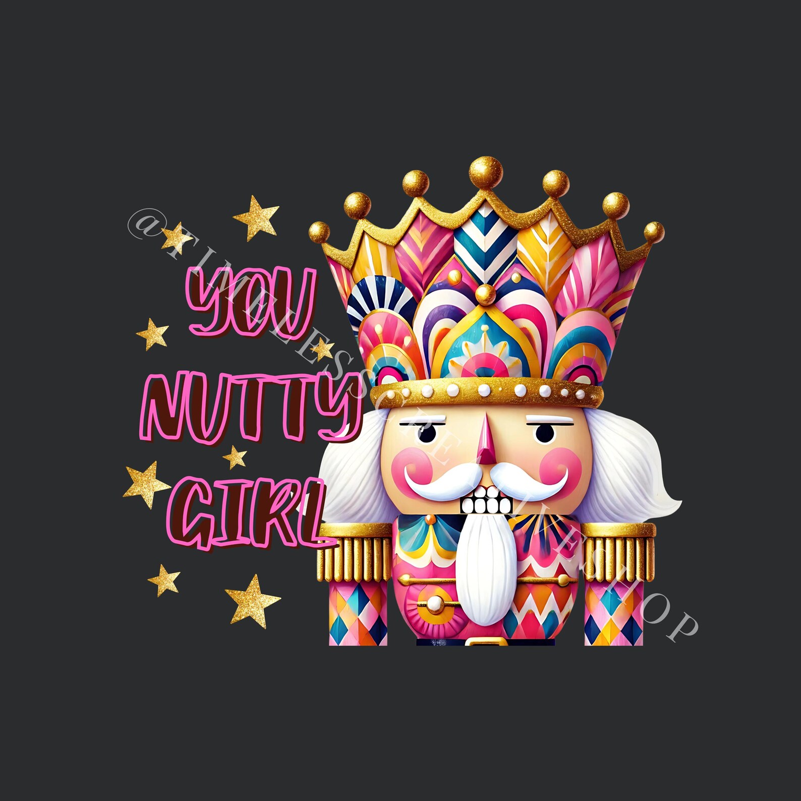 Glitter Christmas Nutcracker PNG, Nutty Girl Nutcracker Christmas PNG, Nutcracker Png, Girly ...