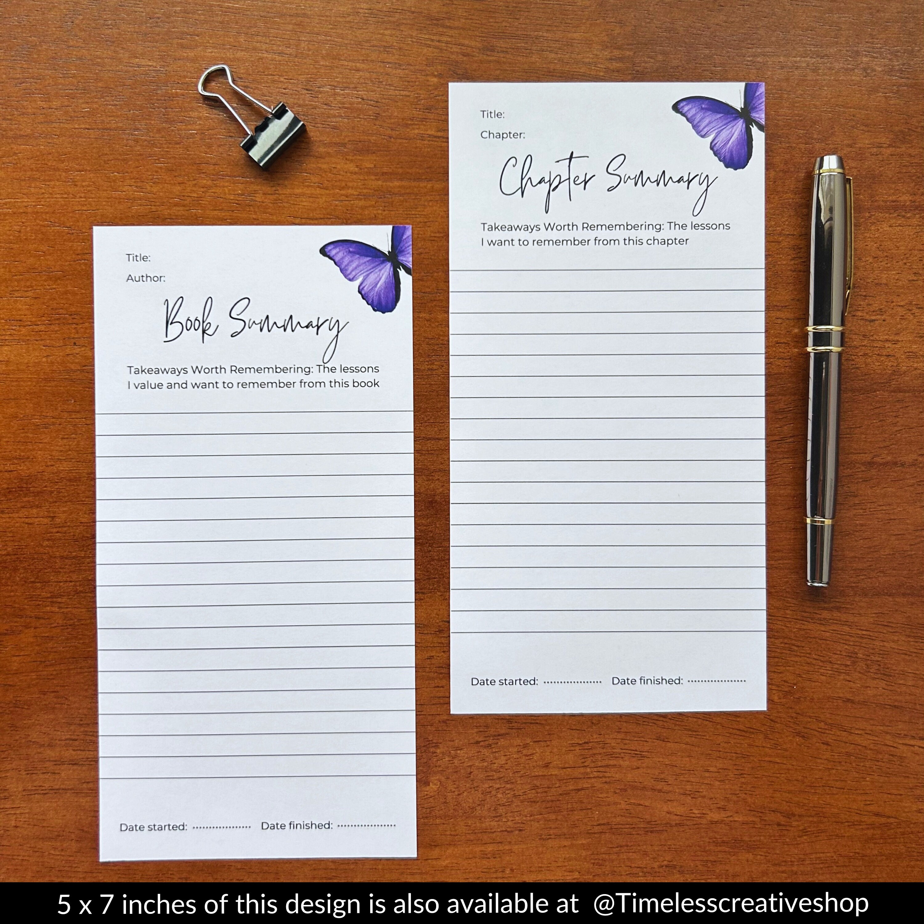 Printable Bookmark, Book Summary, Chapter Summary, Book Organizer, Book ...