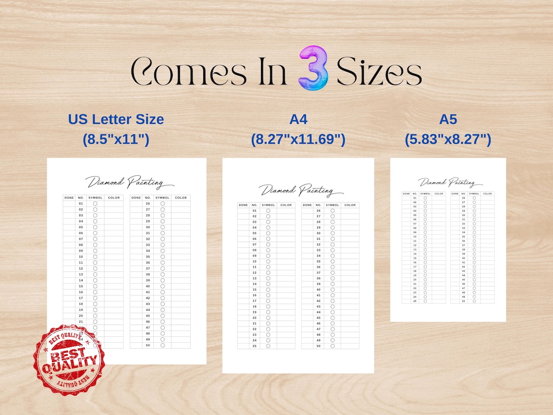 Diamond Painting Tracker Printable, Diamond Painting Art PDF, Diamond ...