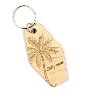 Custom Palm Tree Keychain - Customizable Personalized - Tropical Beach ...