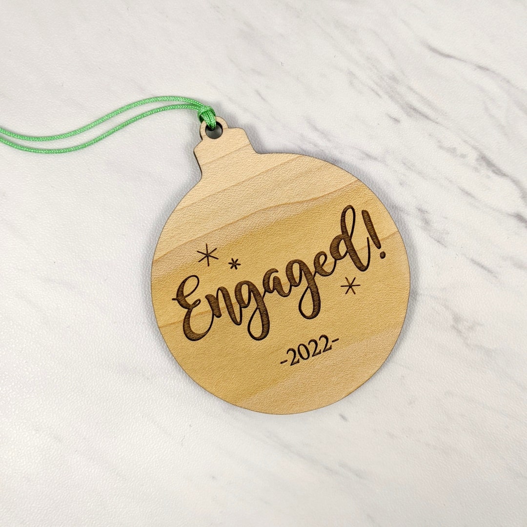 Milestone Ornament - Engagement 2025 - Wooden Gift Tag - Christmas ...