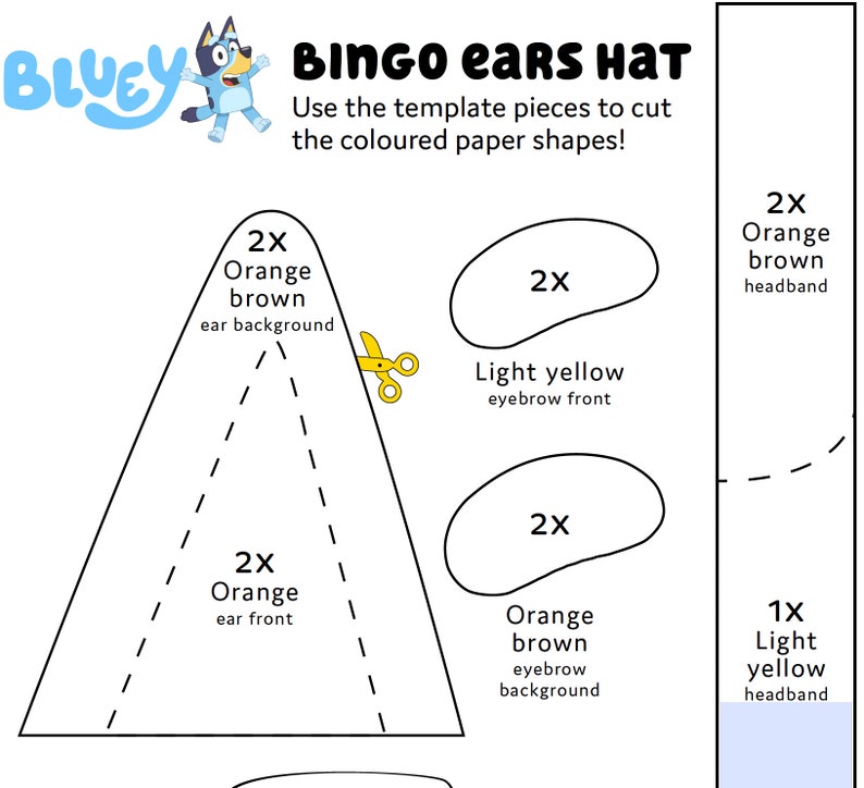 Headband Bluey, Bluey and Bindo Ears Hats, Dressup Party & Play ! - Etsy