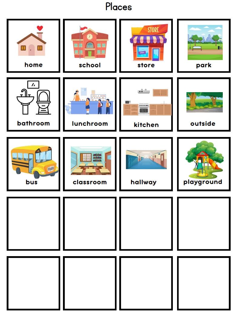 AAC Communication Board/book for Nonverbal and Emerging Communicators ...