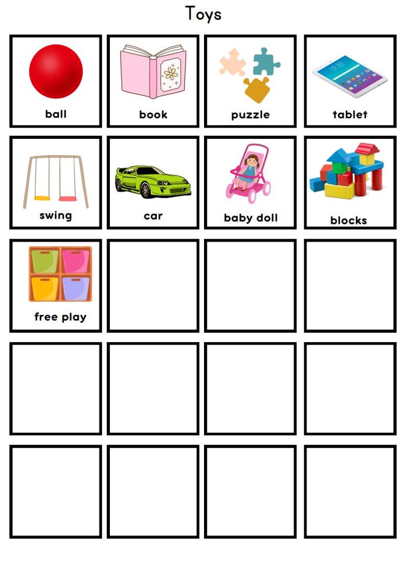 AAC Communication Board/book for Nonverbal and Emerging Communicators ...