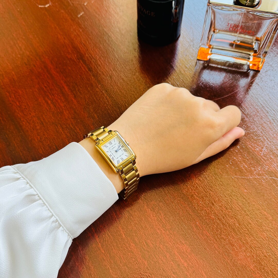 Women Watch Gold Watch Tank Watch Vintage Style Watch Silver Watch ...