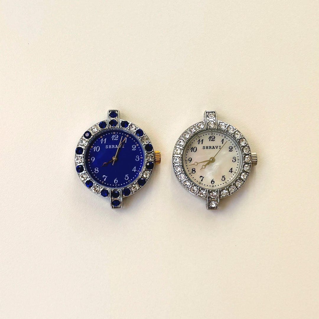 Mother of Pearl Watch Face: DIY Jewelry Supplies, Crystal Bezel - Etsy