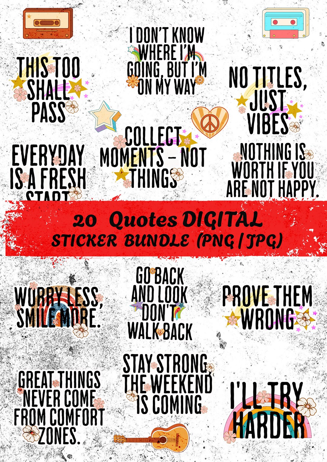 Say Quotes Sticker PNG/JPG - Etsy