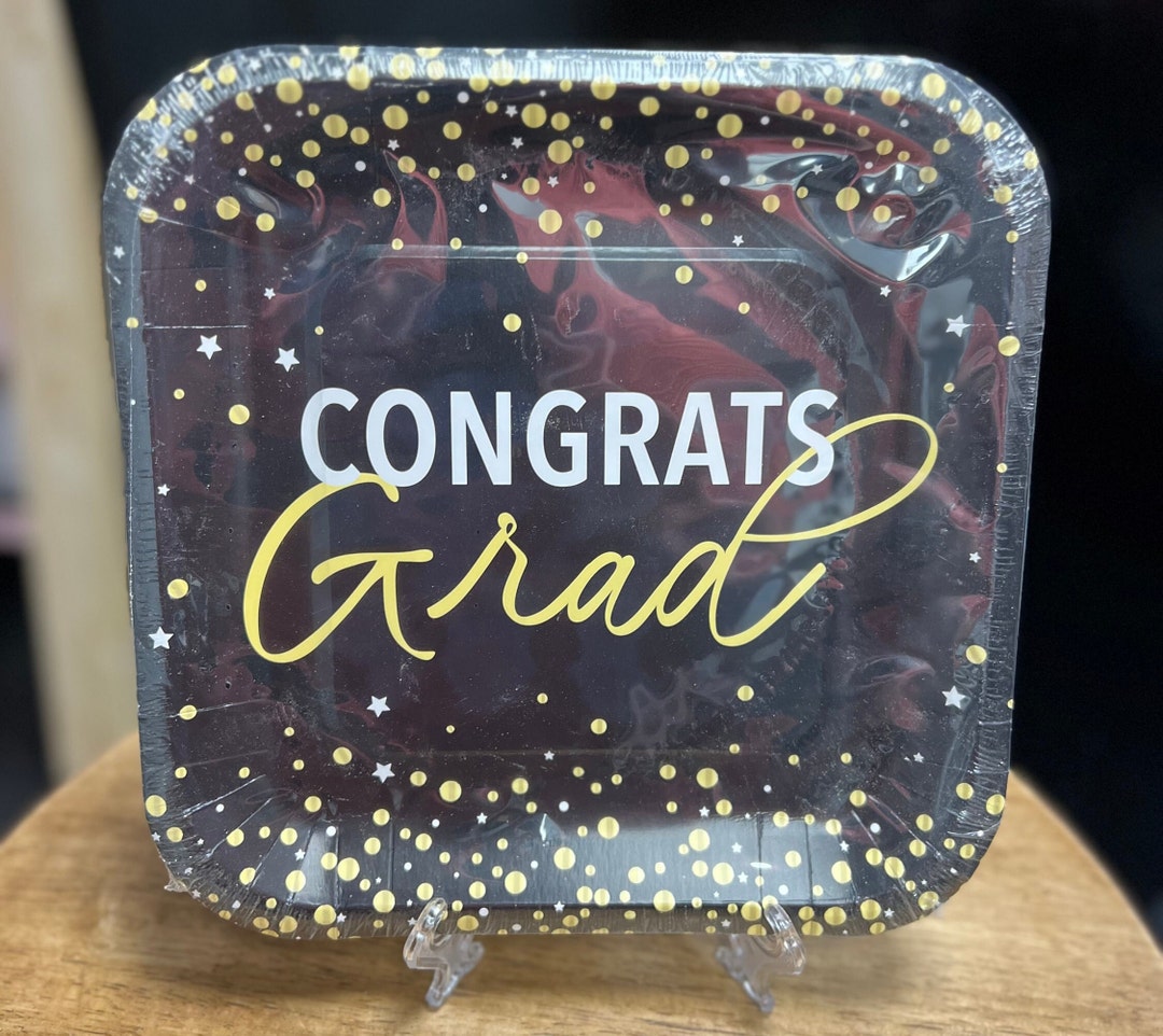 Congrats Grad Dinner Plate 12ct - Etsy