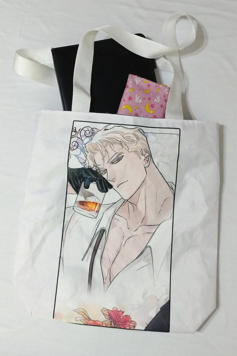 Manhwa BL Pattern Tote Bag, Roses and Champagne - Etsy