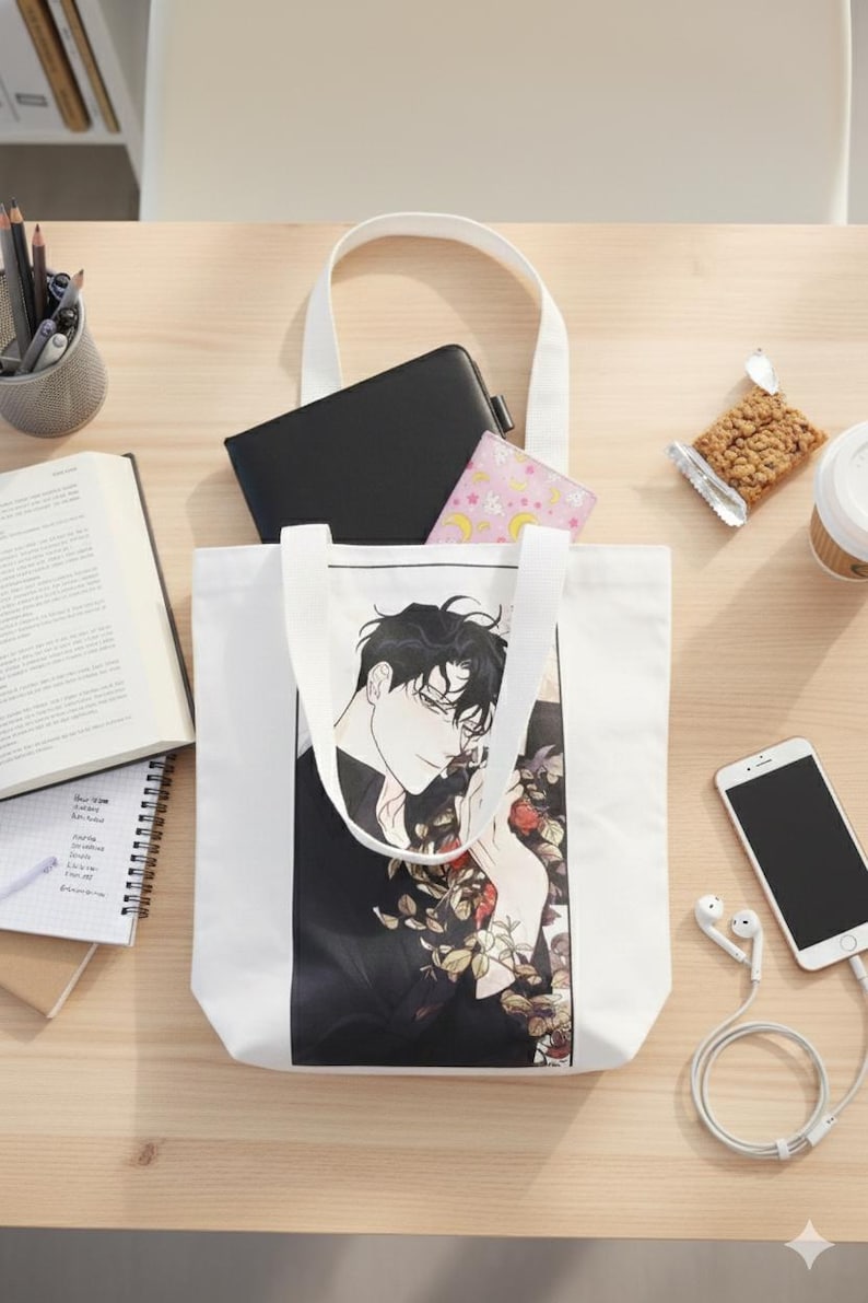 Manhwa BL Pattern Tote Bag, Roses and Champagne - Etsy