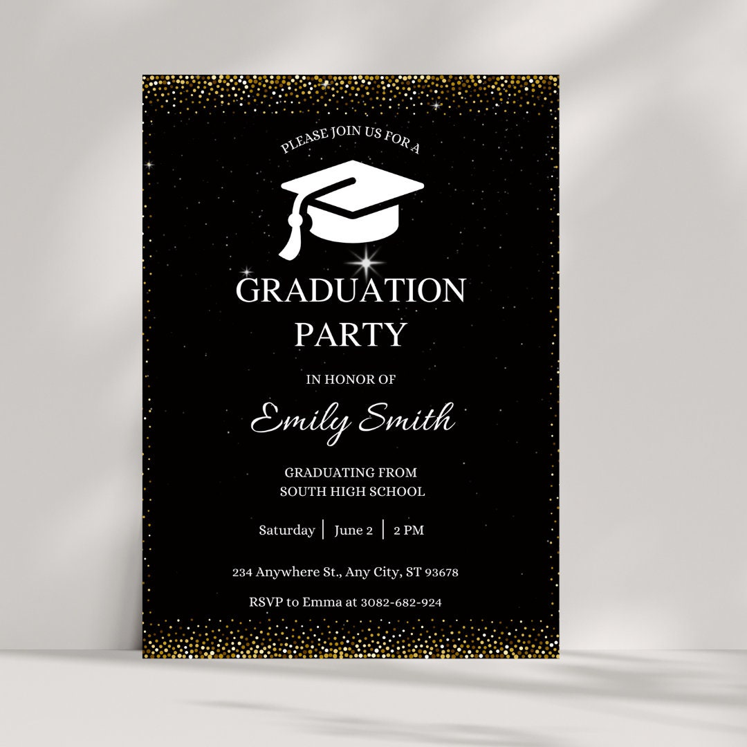 Graduation Party Invitation, Grad Party 2024, Grad Announcement, Class ...