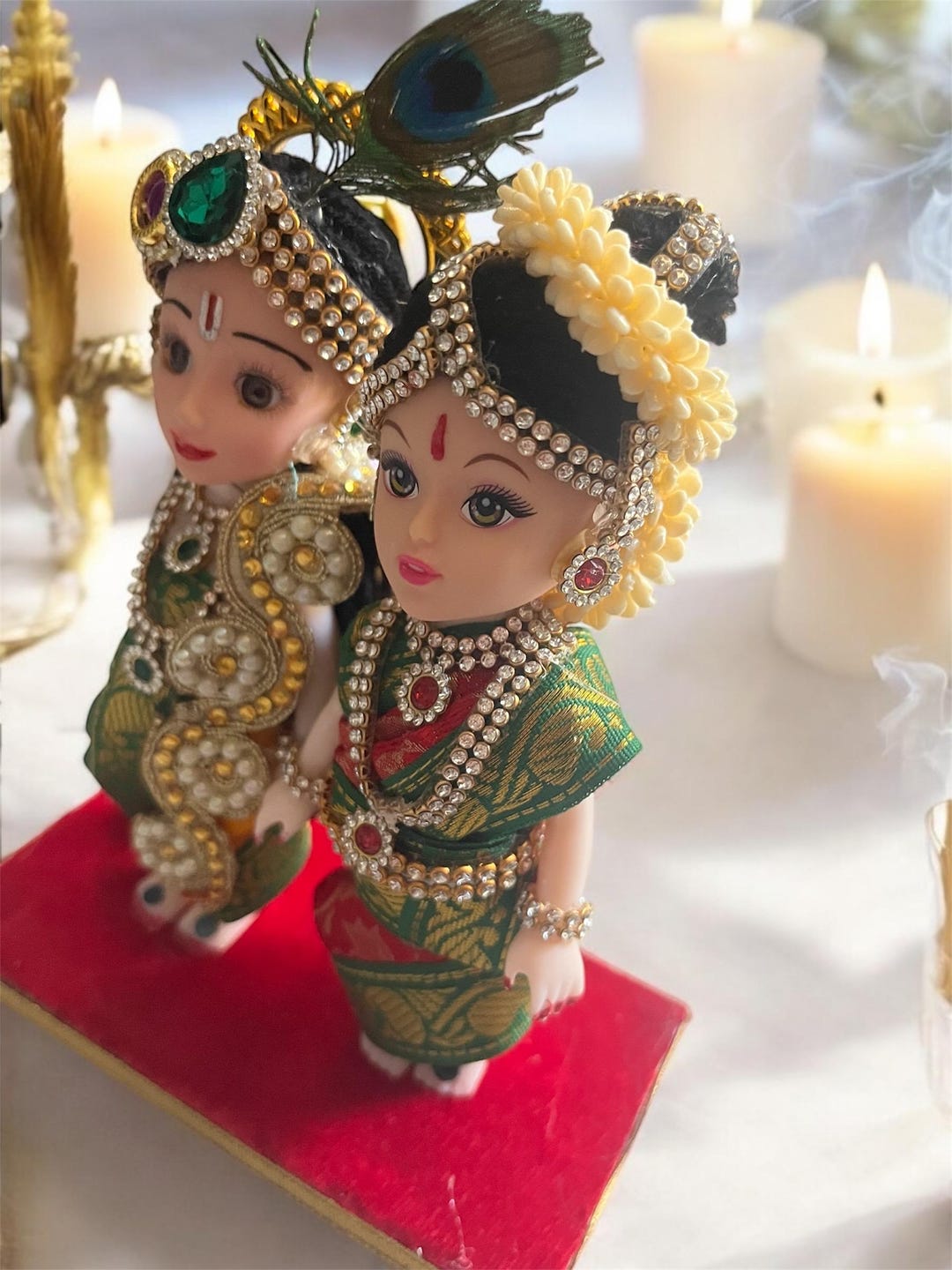 Lord Krishna and Radha Dolls - Etsy