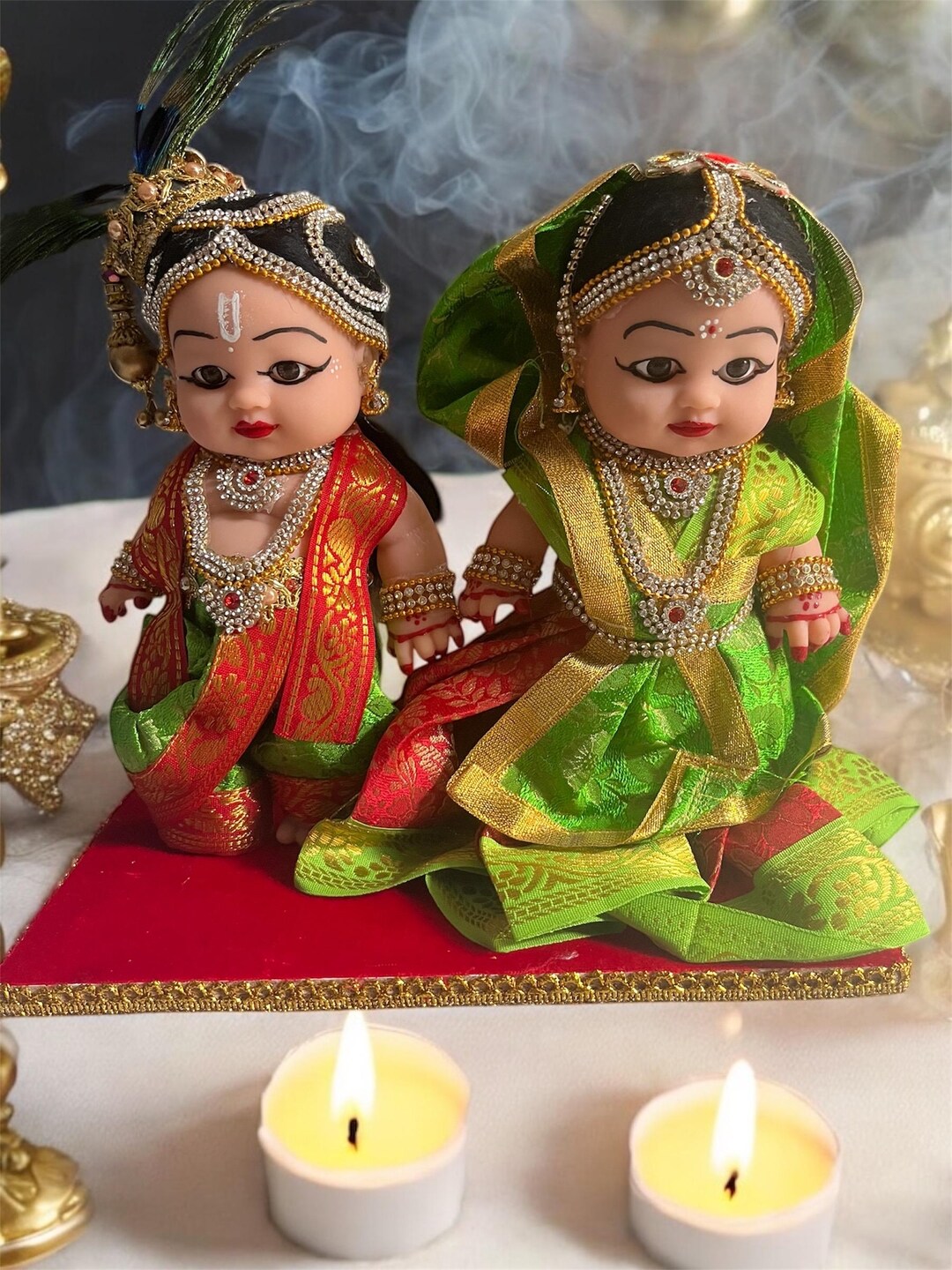 Lord Krishna and Radha Dolls - Etsy