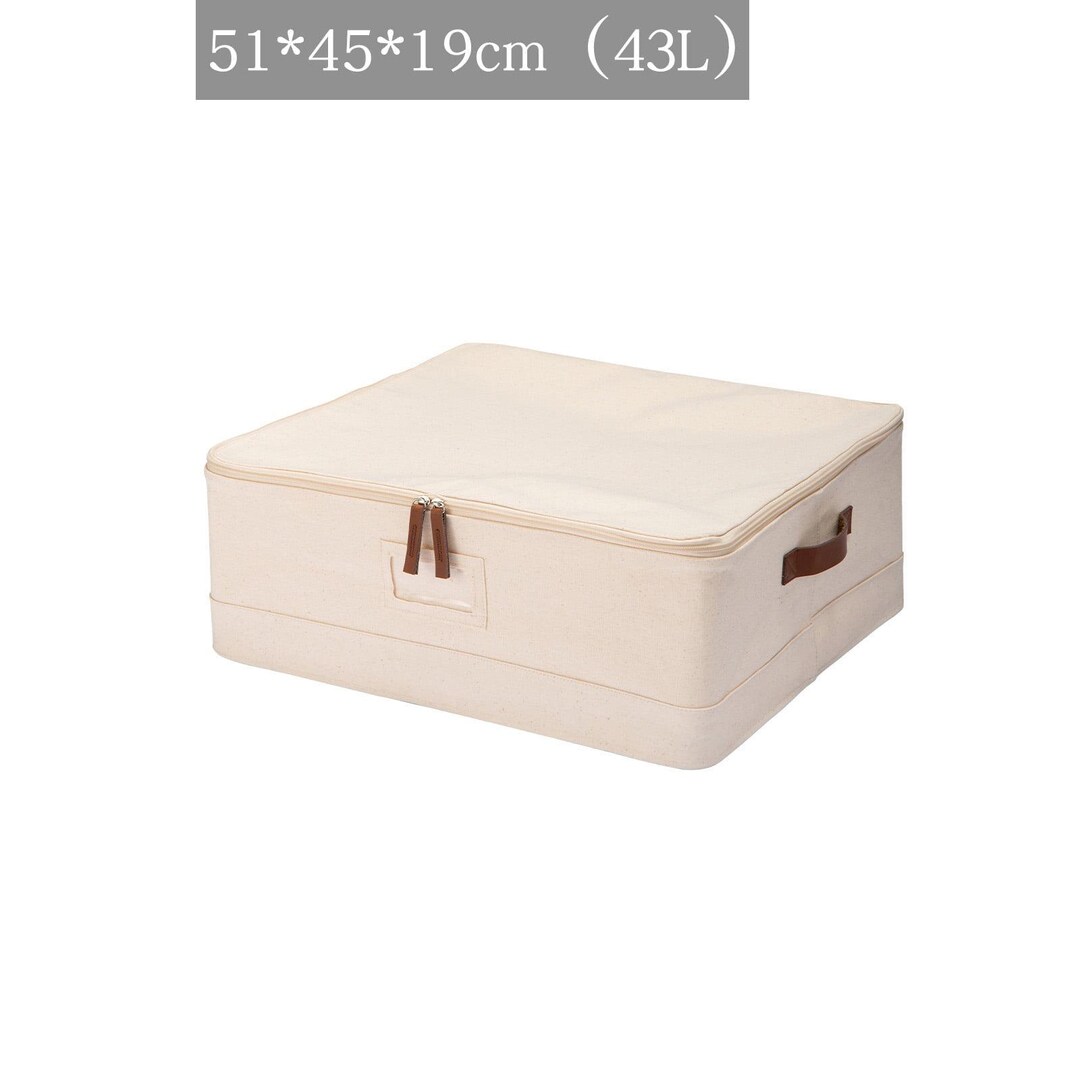 Pure Thick Cotton Foldable Storage Rigid Case Under Bed or Wardrobe ...