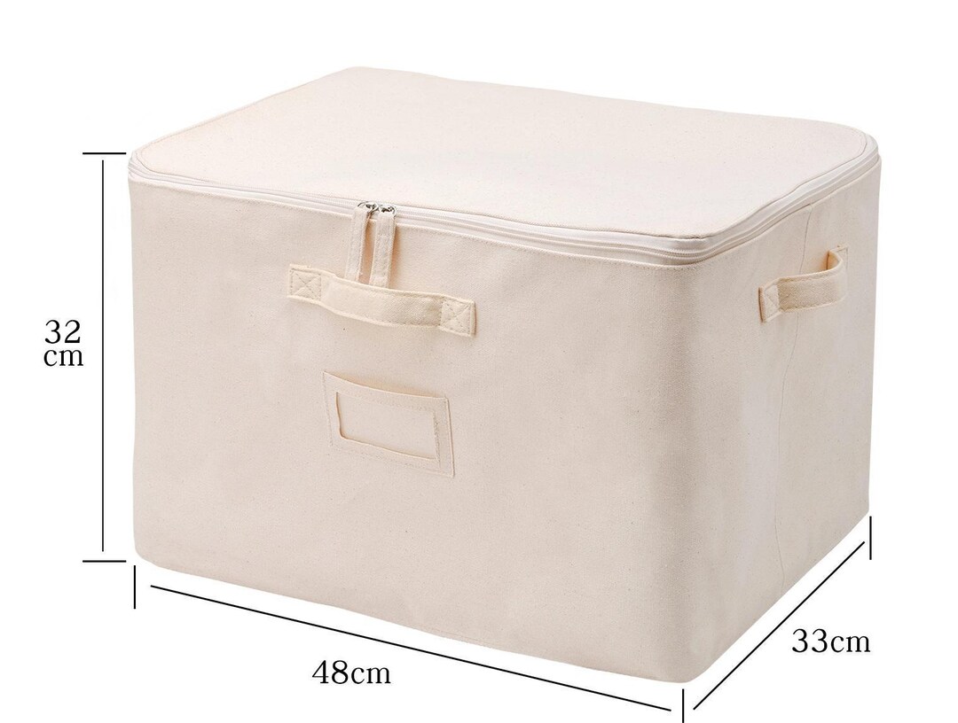 Pure Thick Cotton Foldable Wardrobe Storage Rigid Box With Zipper Top ...