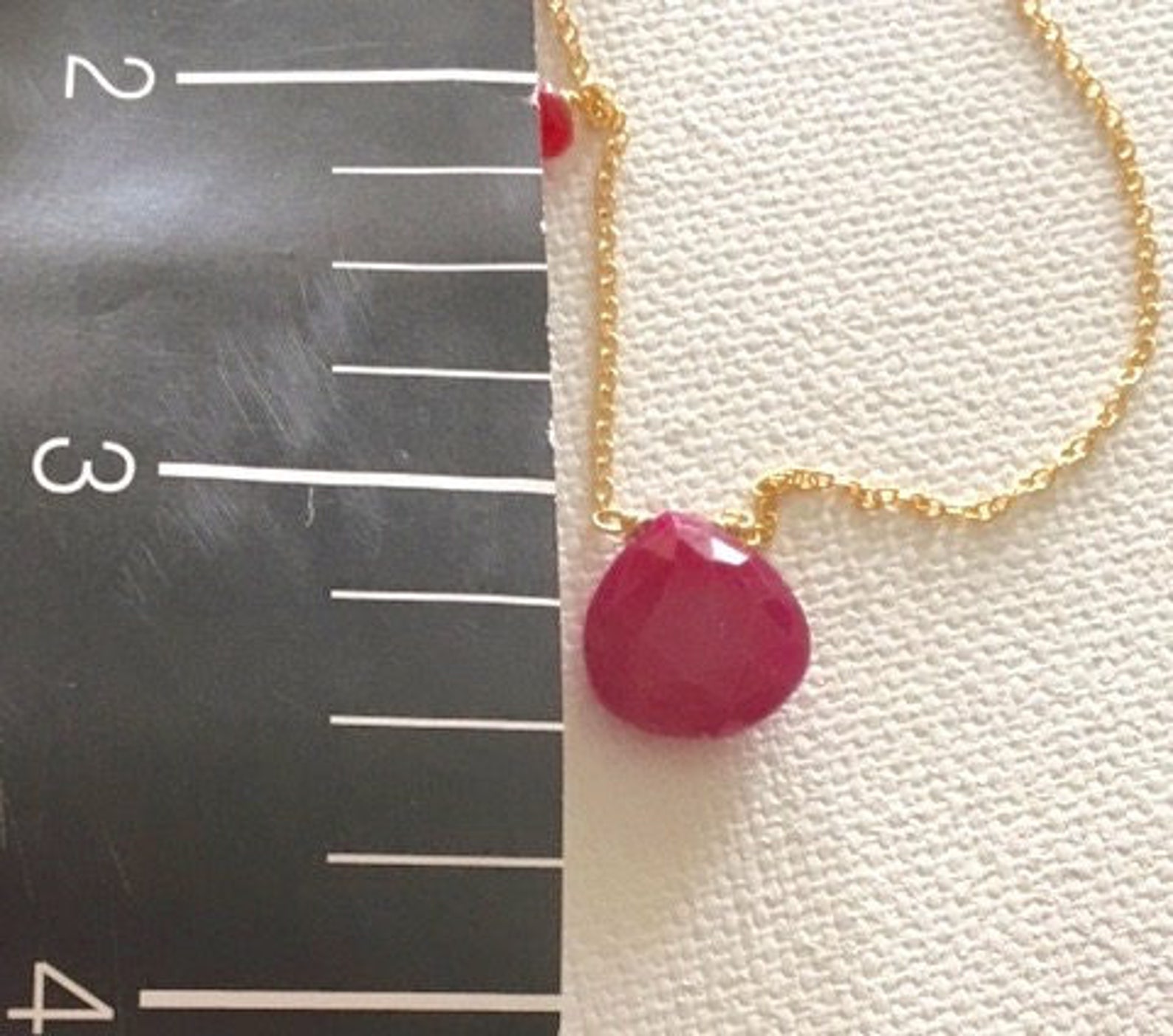 Ruby Necklace Ruby Gold Necklace Gold-filled Chain Gemstone - Etsy