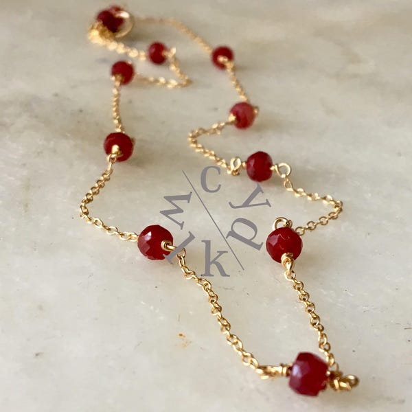 Indian Ruby Necklace - Etsy