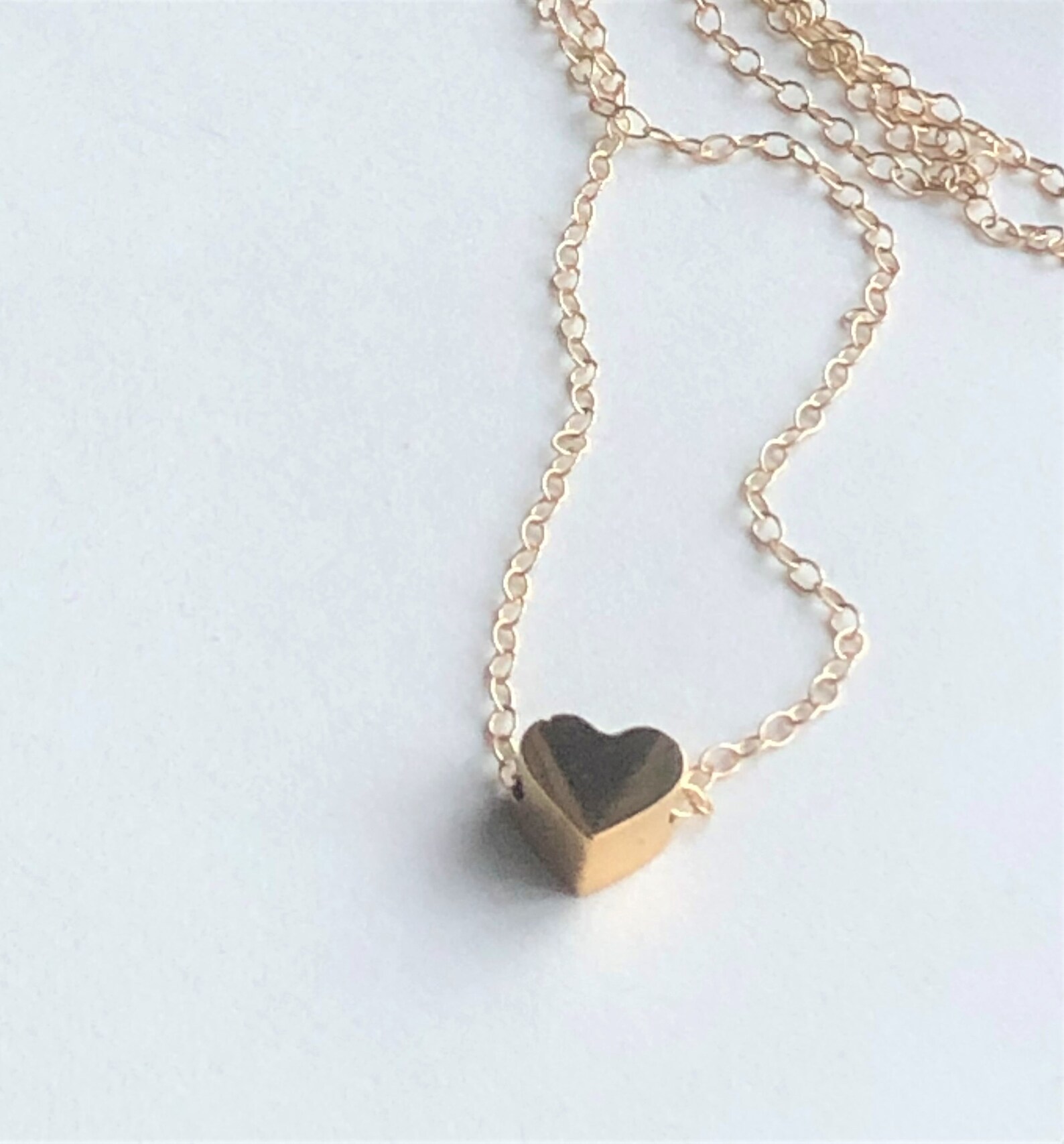 Tiny Heart Minimalist Necklace, Dainty Necklace, Friendship Necklace ...