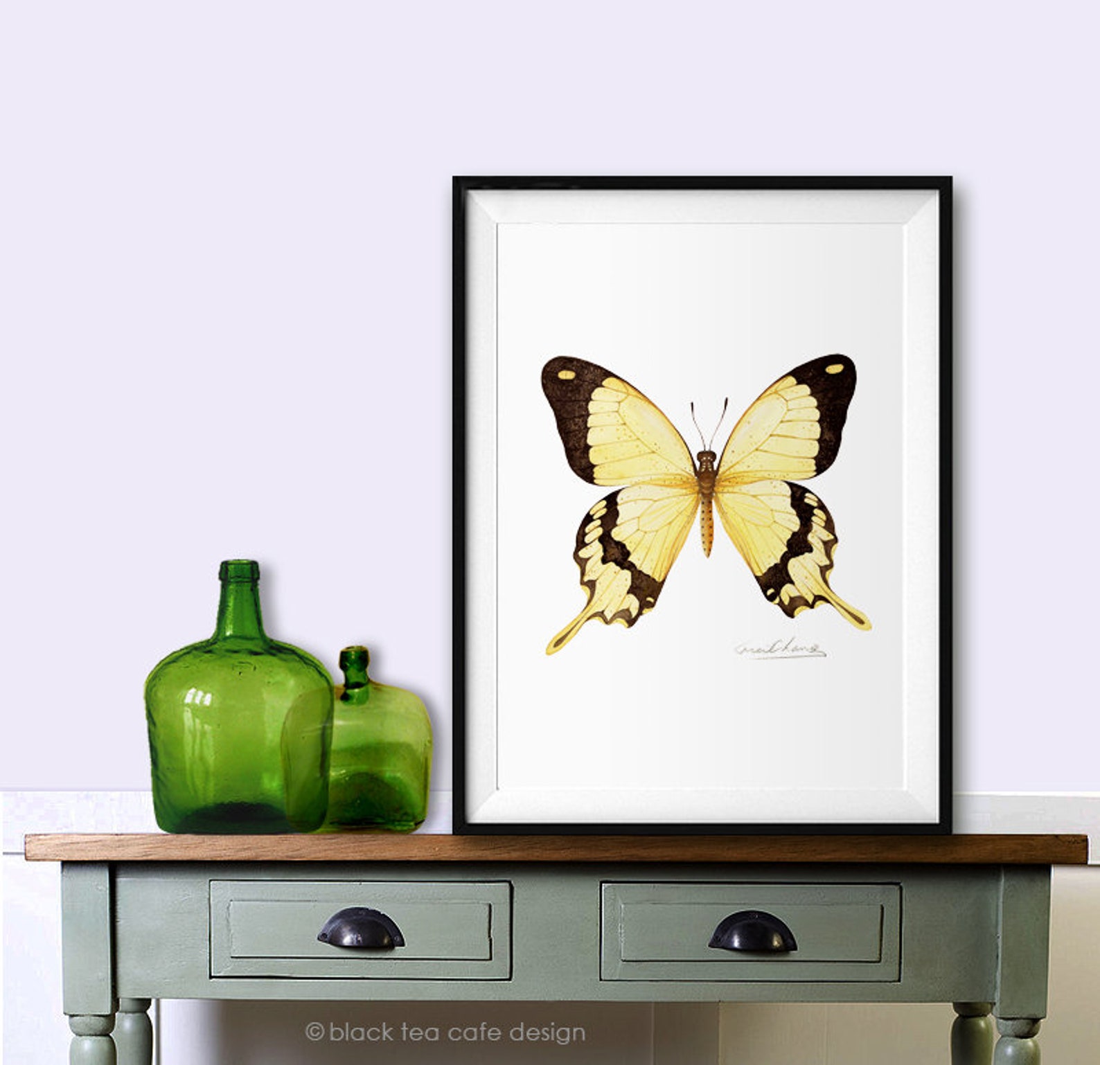 Swallowtail Butterfly Art Print, 5X7 Butterfly Watercolor Art Print ...