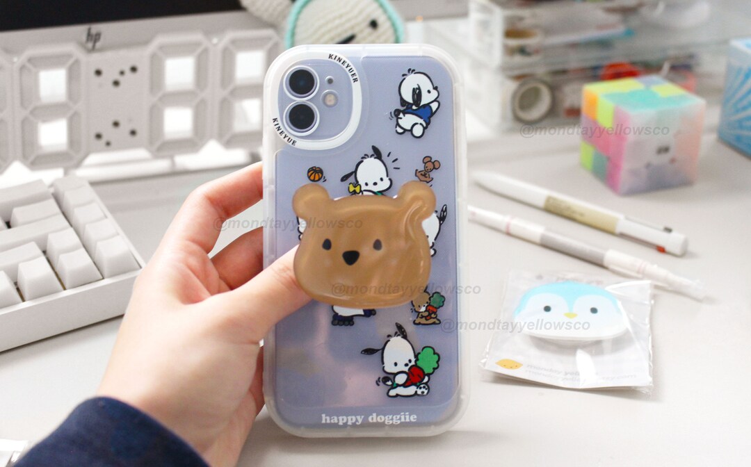 Adorable Bear Teddy Phone Grip - Cute Griptok Charm Mount Stand - Etsy