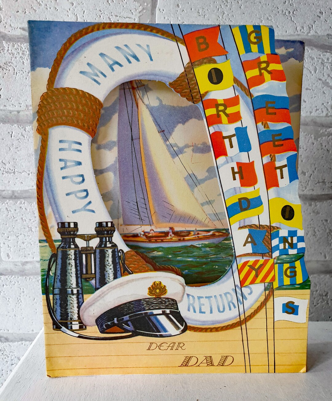 UNUSED 1950s Father Dad Daddy Sailor Boat Yacht Captain Sea Ship Ocean ...