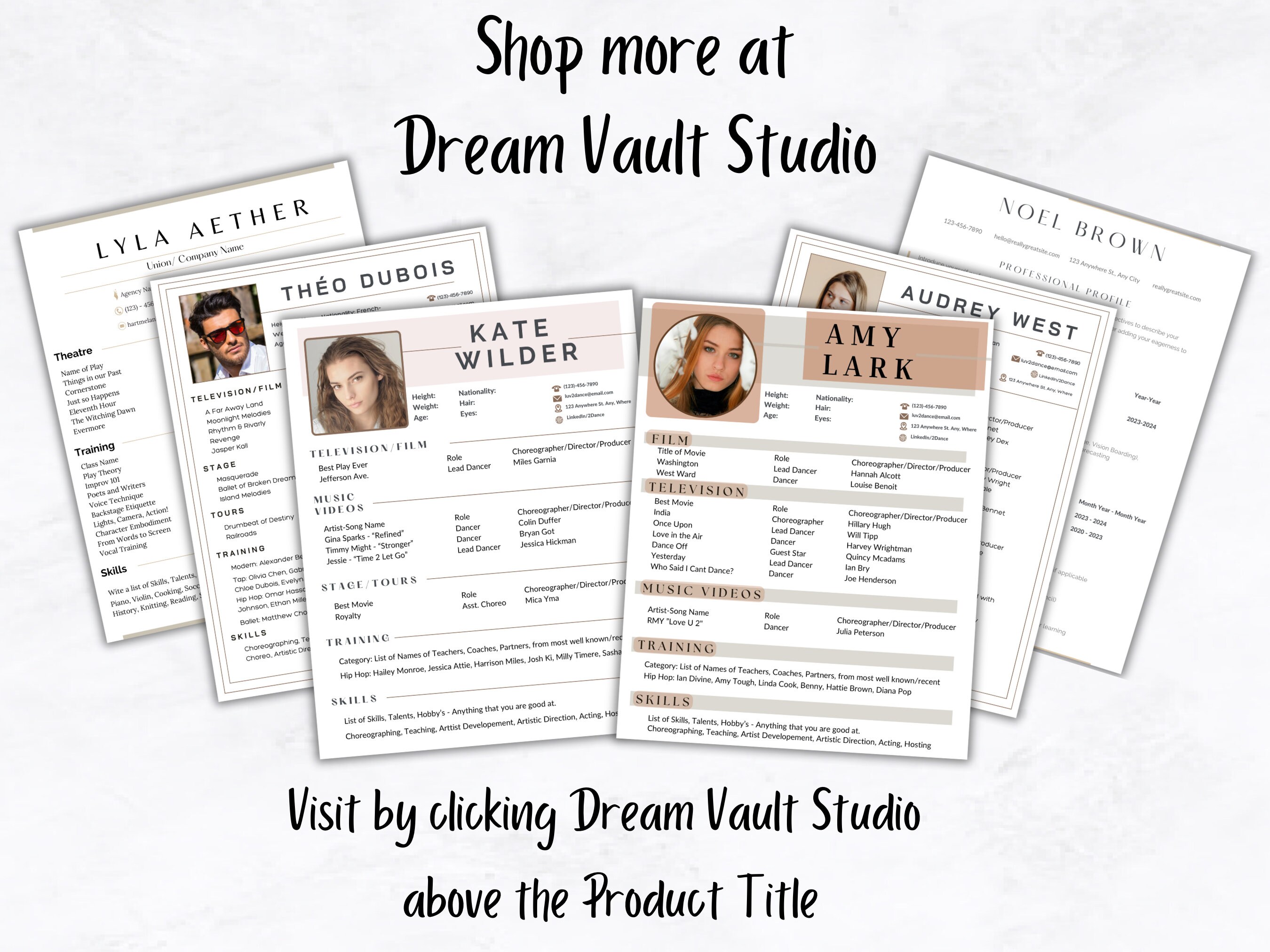 Dancers Resume Template for Auditions Editable in Canva CV Professional ...