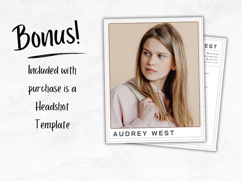 Dancers Resume Template for Auditions Editable in Canva CV Professional ...