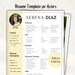 Actors Resume Template for Auditions Editable in Canva CV Professional ...