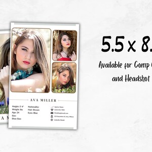 Modeling Resume Template Talent Agency Editable in Canva CV ...
