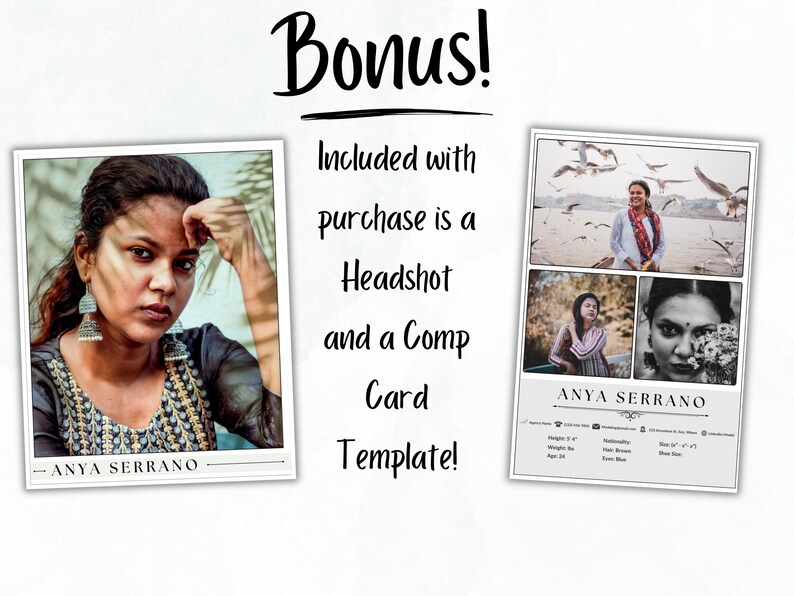 Modeling Resume Template Editable in Canva Professional CV Digital ...