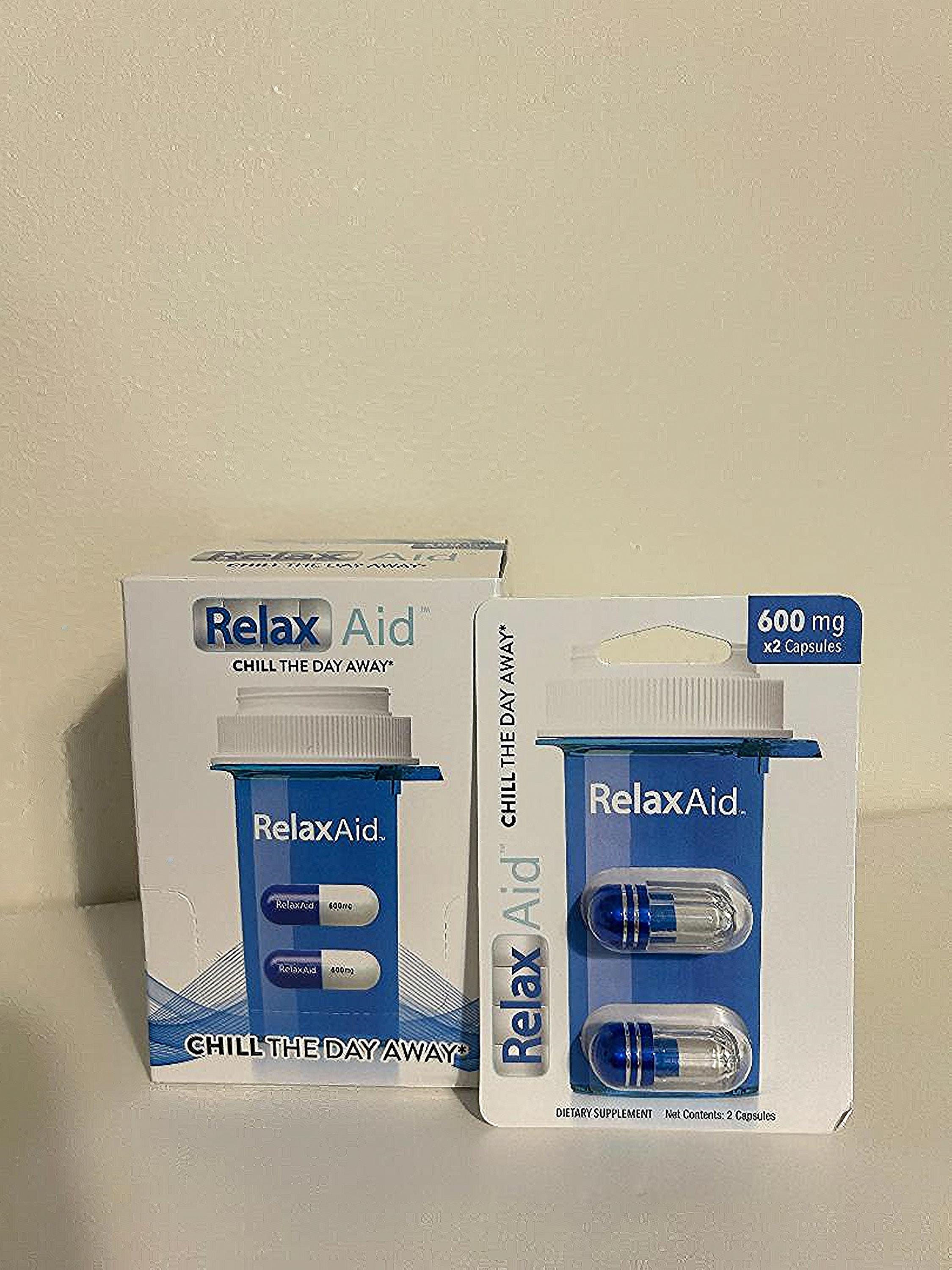 Relax Aid 600 Mg per Cap - 2 Caps per Card - 12 Caps (full Box) by ...