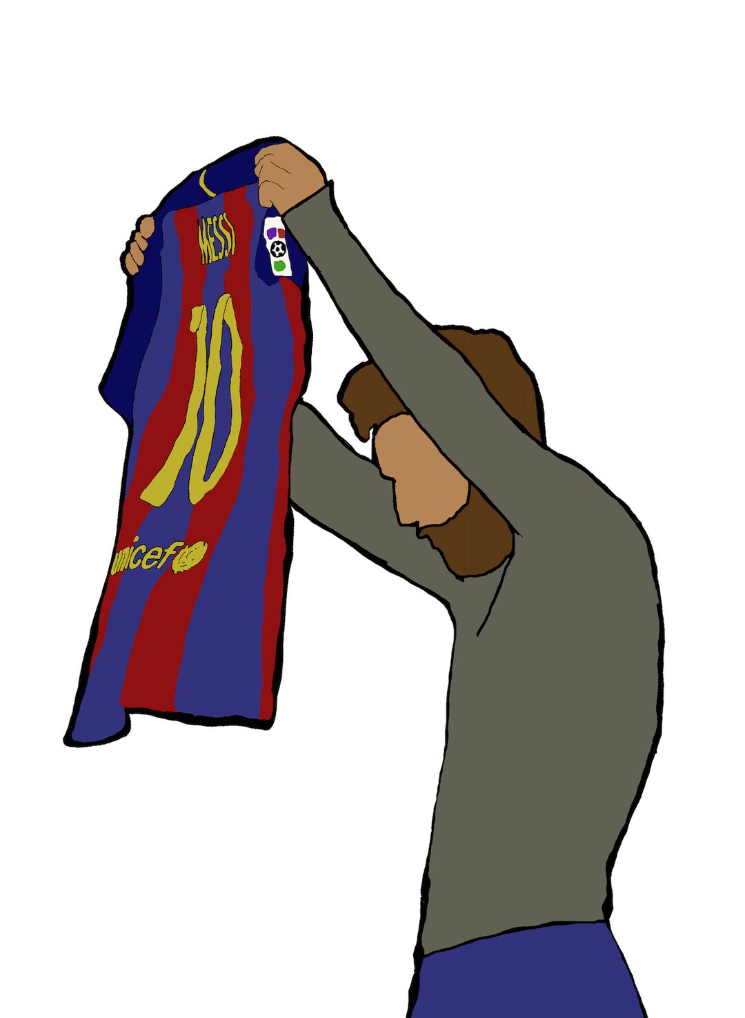 Lionel Messi Barcelona Jersey Celebration SVG Digital Image - Etsy