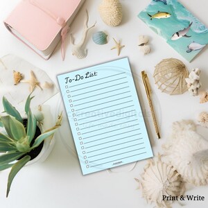 Blue To-do List Printable | Daily Task Checklist (instant Download) - Etsy