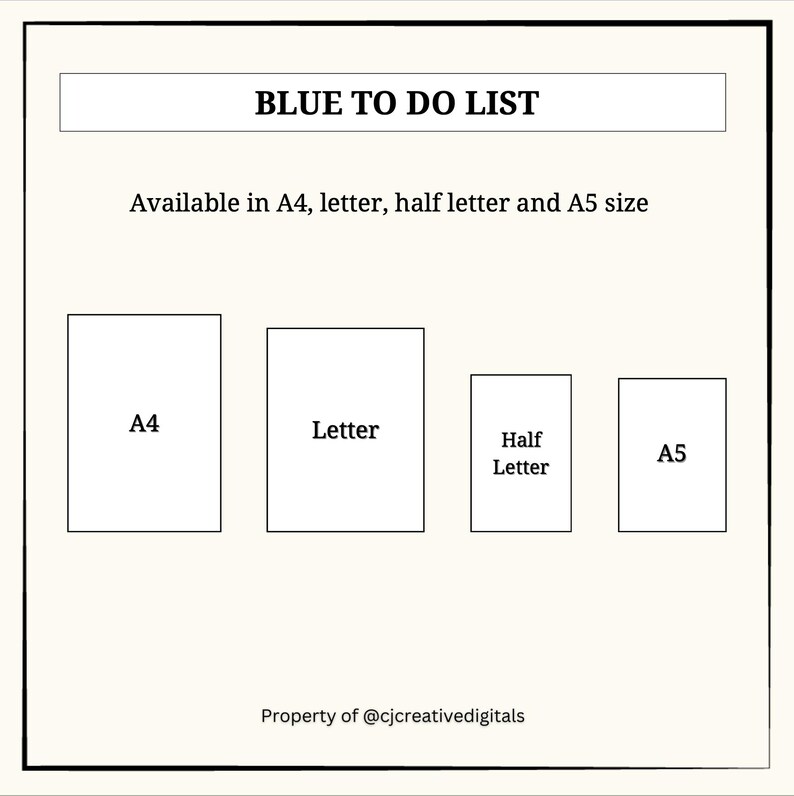 Blue To-do List Printable | Daily Task Checklist (instant Download) - Etsy