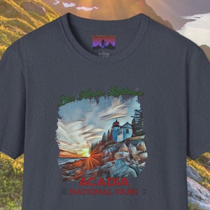 Acadia National Park Shirt, Bass Harbor Lighthouse, Outdoor Adventure ...