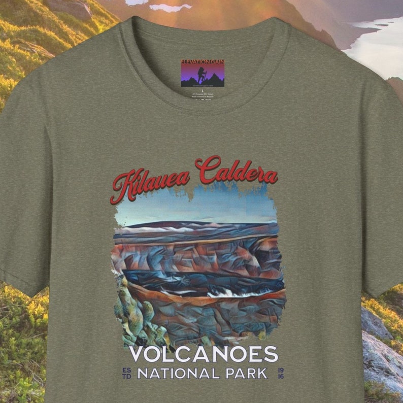 Volcanoes National Park Shirt, Kilauea Caldera, Outdoor Adventure Tee ...